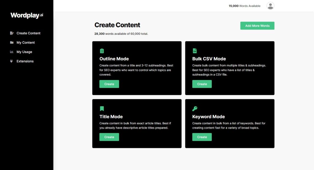 AI Content Generator For SEO Professionals - Bulk AI Writer - Wordplay.ai AI Content Generator For SEO Professionals - Bulk AI Writer - Wordplay.ai